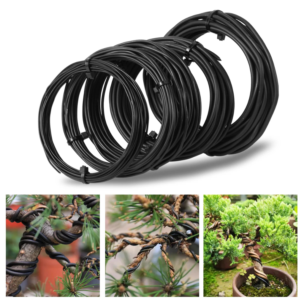 5m 1/1.5/2/2.5/3mm Black Bonsai Wire Anodized Aluminum Bonsai Training ...