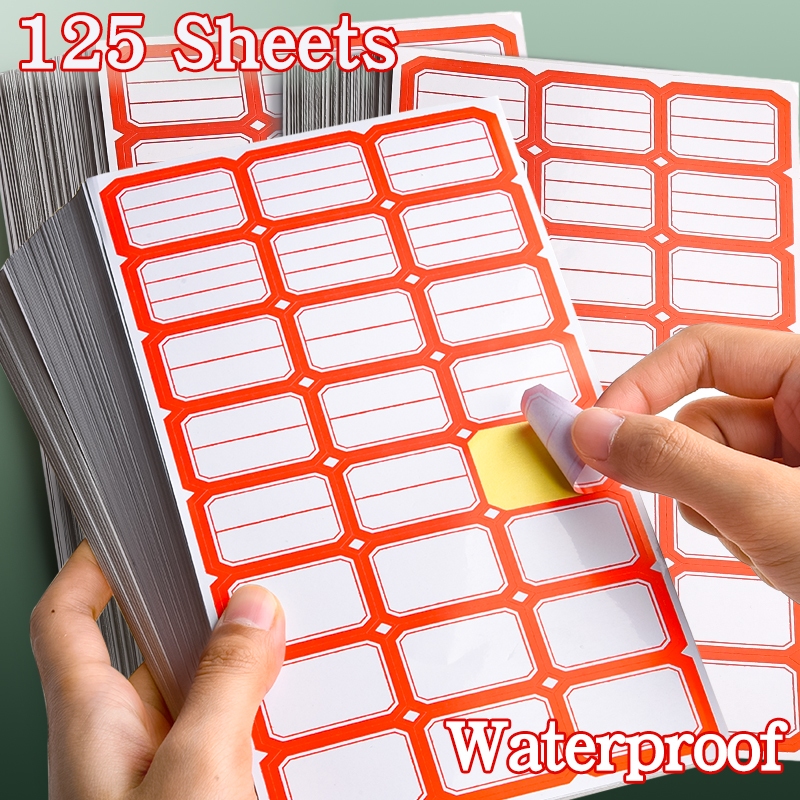 125 Sheets Label Paper of labels self-adhesive stickers blank self ...