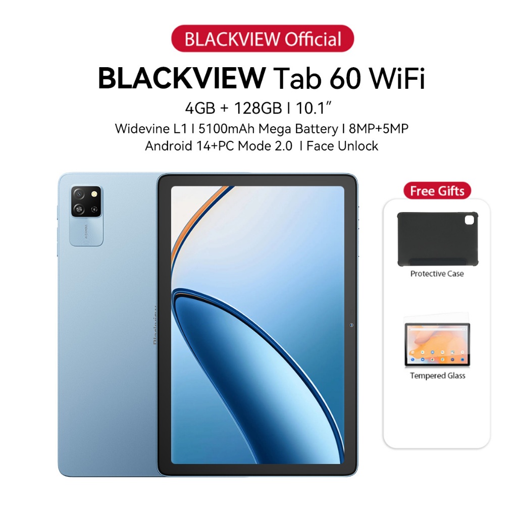 Blackview Tab 60 WIFI Android 14 Tablet (10.1'' /4GB +128GB) Octa-core ...