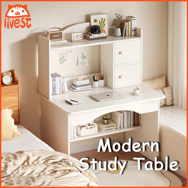 LIVEST Study Table Modern Simple Home Desk Student Bedroom Study Desk ...