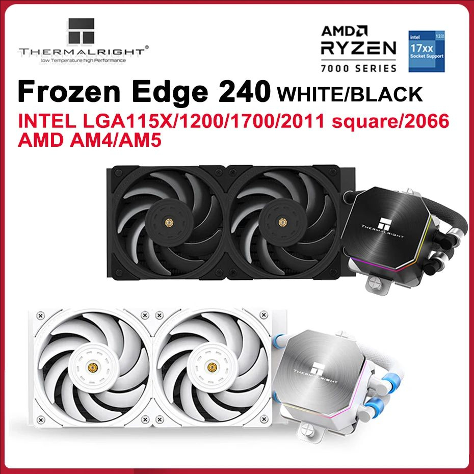 Thermalright Frozen Edge 240 White/Black Integrated Water-cooled CPU ...