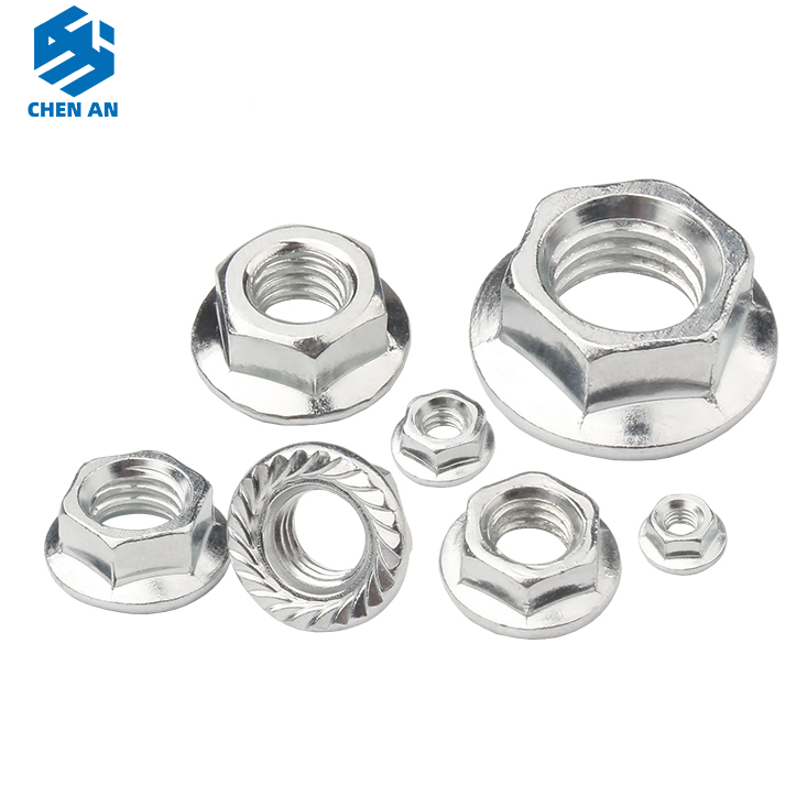 M3 M4 M5 M6 M8 M10 M12 M14 Flange Nut 304 Stainless Steel DIN6923 Hexagon Hex Nut With Serration ...