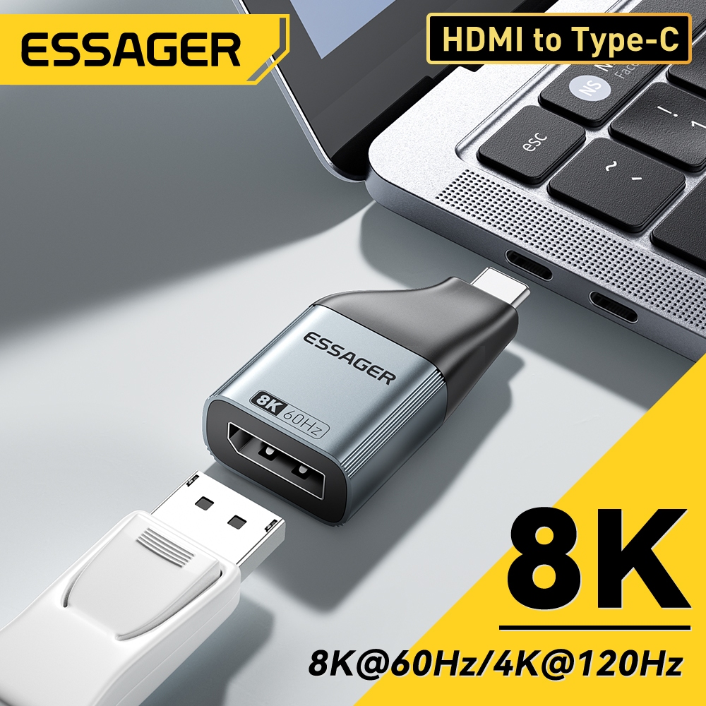 ESSAGER Type-C Aluminum alloy video adapter support HDMI，DP，Mini DP，VGA ...