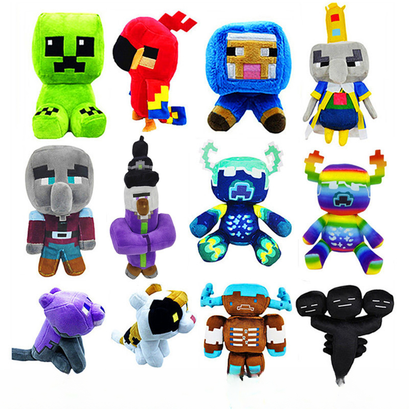 Minecraft Plush Toy Doll Bee Dolphin Salamander Big Panda Doll Ragdoll ...