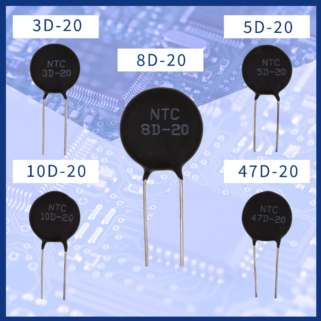 10 pcs NTC 3D-20 5D-20 8D-20 10D-20 47D-20 3 5 8 10 47 Ohm MF72 Power ...
