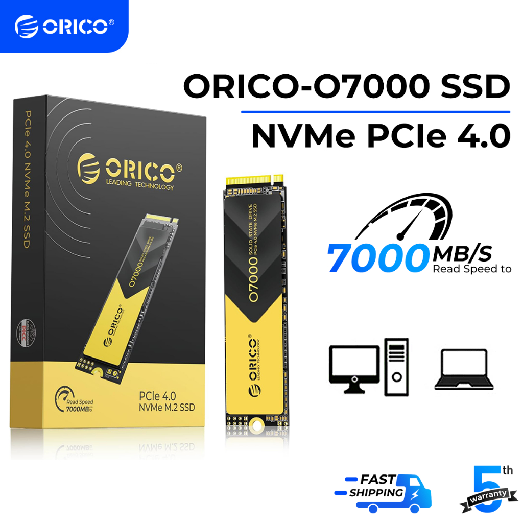 ORICO M.2 NVMe SSD PCIe 4.0 Up to 7000MB/s 1TB 2280 PCIe 4.0x4 Internal Solid State Drive (O7000 ...