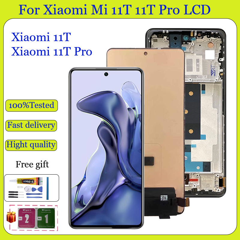 6.67 Original AMOLED For Xiaomi Mi 11T 11T Pro LCD Display Touch Screen ...