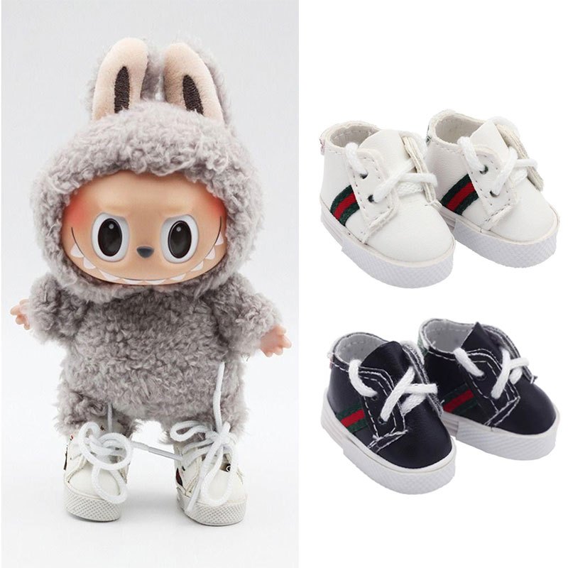 For Labubu Dolls Sports Shoes DIY for Labubu Doll Leather Cloth Shoes ...