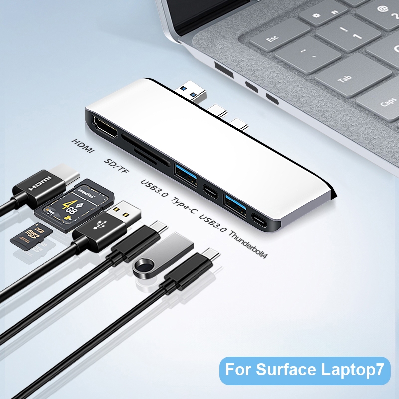 Surface Laptop 7/6/5/4/3 Docking Station Hub with HDMI USB 3.0 Type-C ...