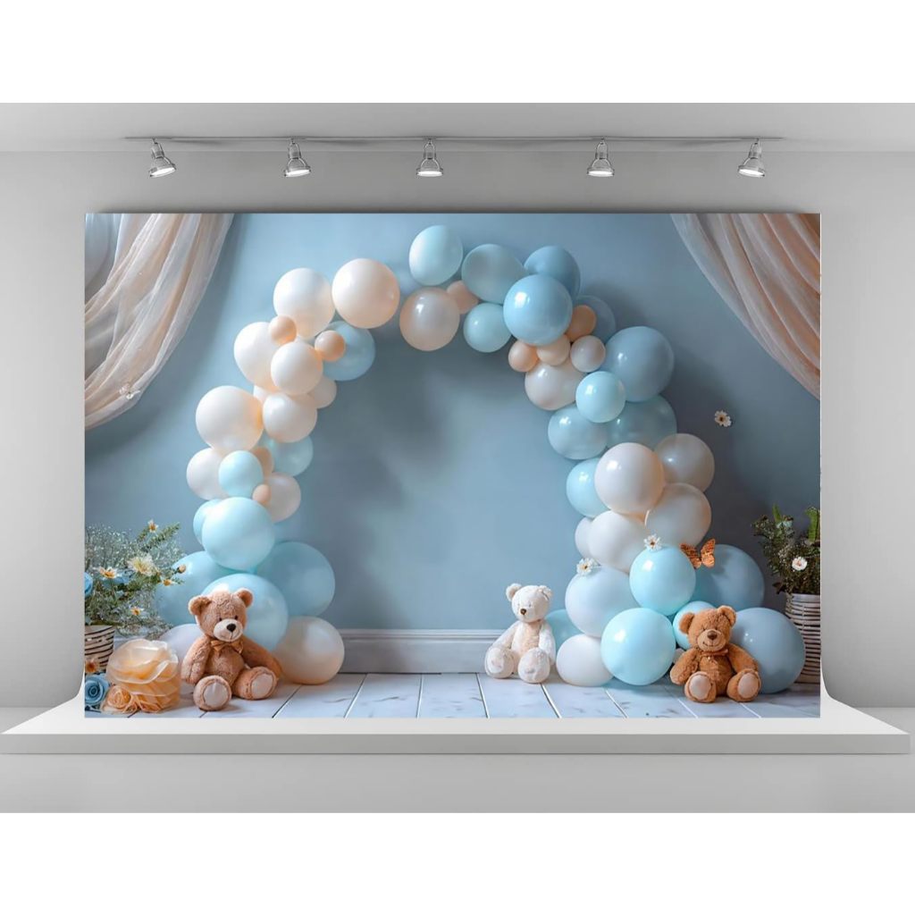 Sweet 1st Birthday Party Photography Backdrops Colorful Balloons ...