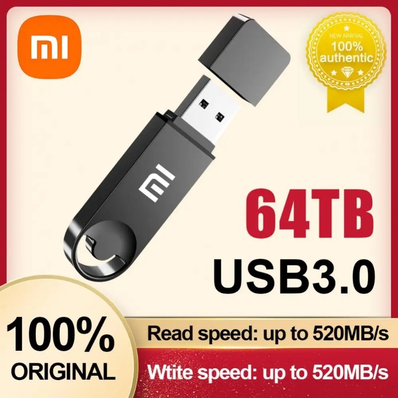 Xiaomi Mini Pen Drive 64TB USB3.1 Portable Waterproof U Disk 32TB 16TB ...