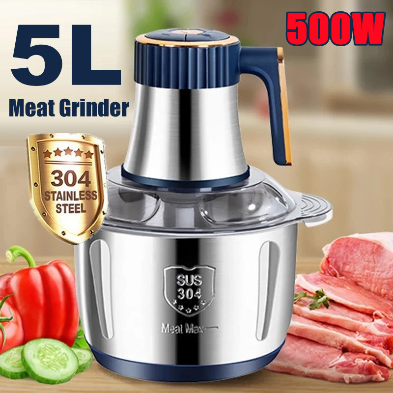Stainless steel food grinder electric meat grinder 5l large capacity electric food processor 5 ...