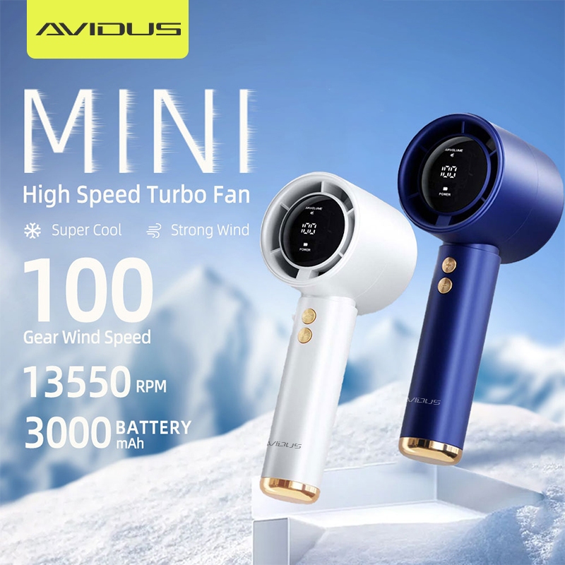 AVIDUS High Quality Mini Fan 5000mAh Digital Power Display Electric ...