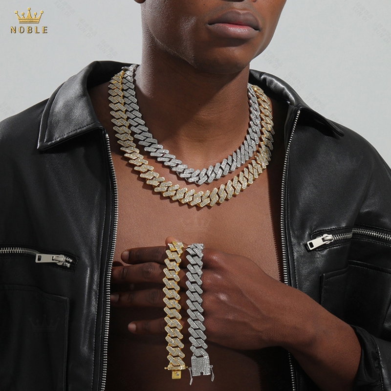 【NOBLE】 14MM Cuban Shiny Hip Hop Rapper Chain Stainless Steel Necklace ...