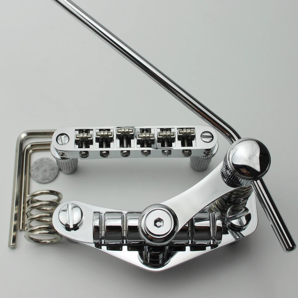 Guyker Tune-O-Matic Roller Saddle Guitar Bridge+ Stop Bar Tailpiece ...