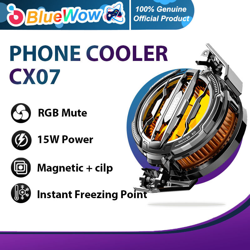 BlueWow CX07 15W Phone Radiator Cooling Fan Phone Magnetic Cooler for Dedicated tablet Metal ...