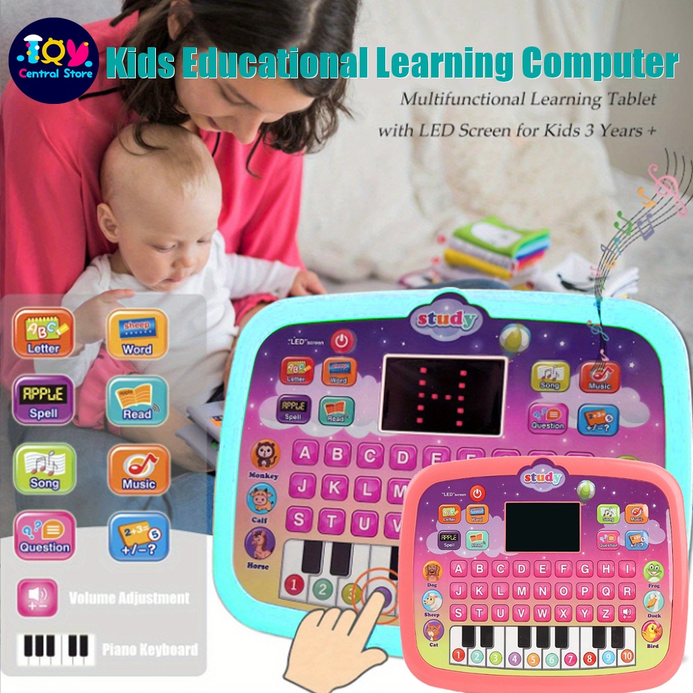 Kids Educational Learning Computer Tablet Baby Character Early Learning ...