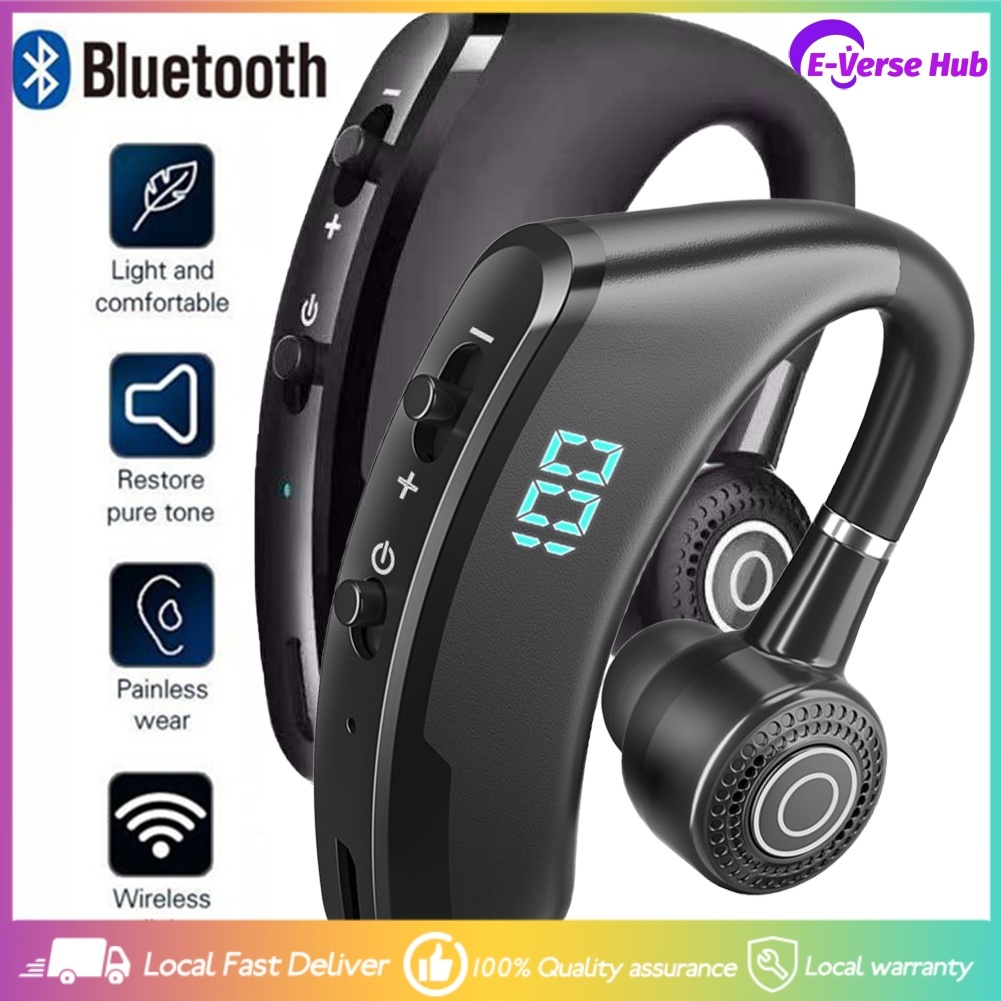 V9 Wireless Bluetooth 5.2 Earphone Handsfree Business Single Earbud With Mic | Shopee Philippines