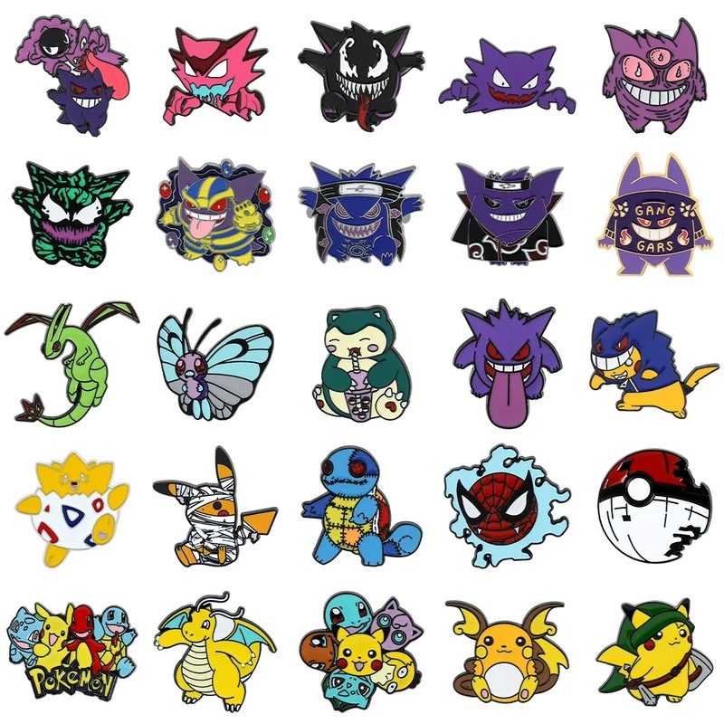 Cartoon Cartoon Anime Pokémon Brooch Pokémon Poké Gengar Pikachu Poké ...