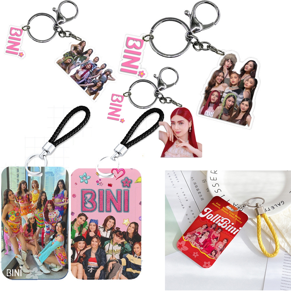 Keychain Bini Lanyards Card HOLDER Bini Idol Id Card Keyring Holde Card ...