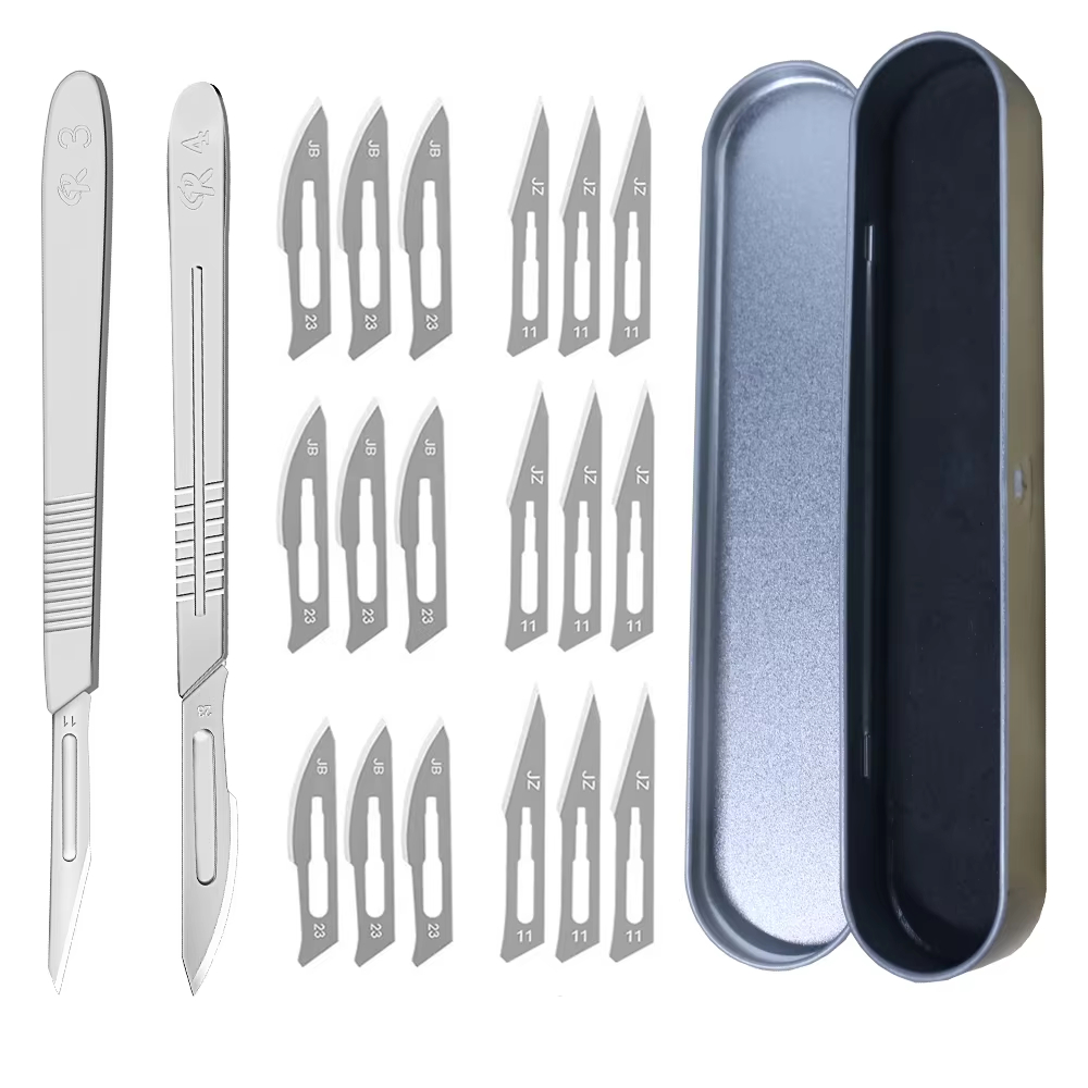 KUAIQU 10pcs Blades Stainless Steel Surgical Scalpel 11# 23# Removable ...