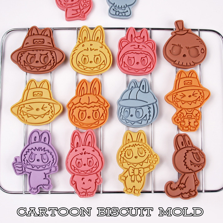 [2Daily Delivery] labubu Biscuit Mold Cake Mold Cartoon Icing Cookie ...