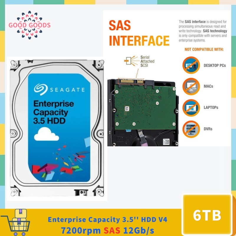(NOT FOR HOME PC!)Seagate 6TB Enterprise Capacity 3.5'' HDD V4 Hard ...