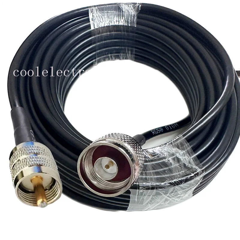 1pc RG58 UHF PL259 male TO N Male 50-3 50ohm Connector RF pigtail cable 50ohm Coax Coaxial Cable ...