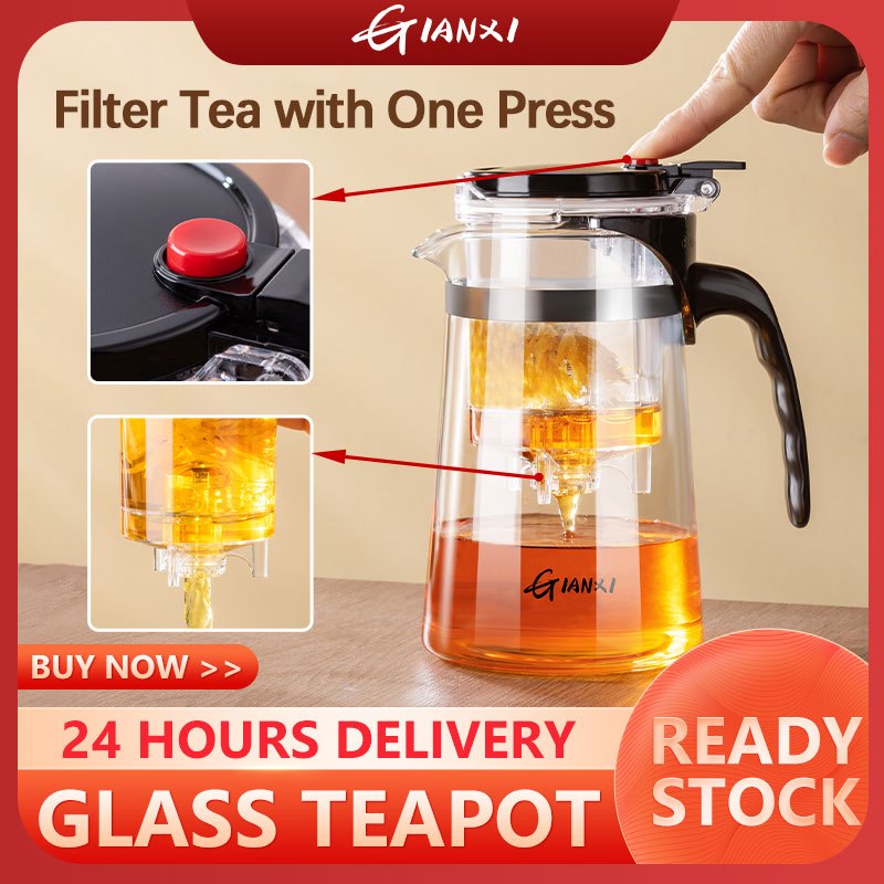 GIANXI Press Art Tea Maker French Press Glass Chinese Tea Pot Infuser ...