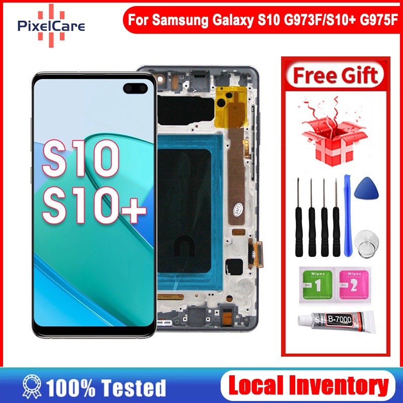 Pixelcare LCD For Samsung Galaxy S10 G973F / S10+ G975F S10 Plus LCD ...