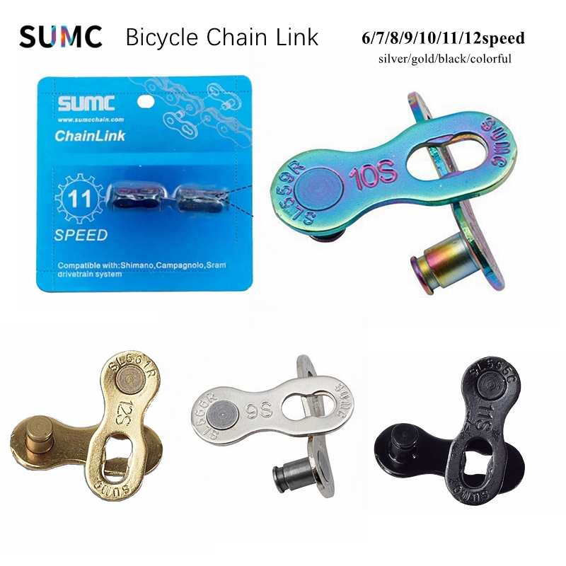 SUMC 2 Pairs Bicycle Chain Magic Buckle 6/7/8 9 10 11 12 Speed Quick ...