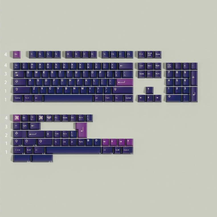 PBT Cherry Profile Helleborus Keycaps Dye Sublimation Keycap For MX ...