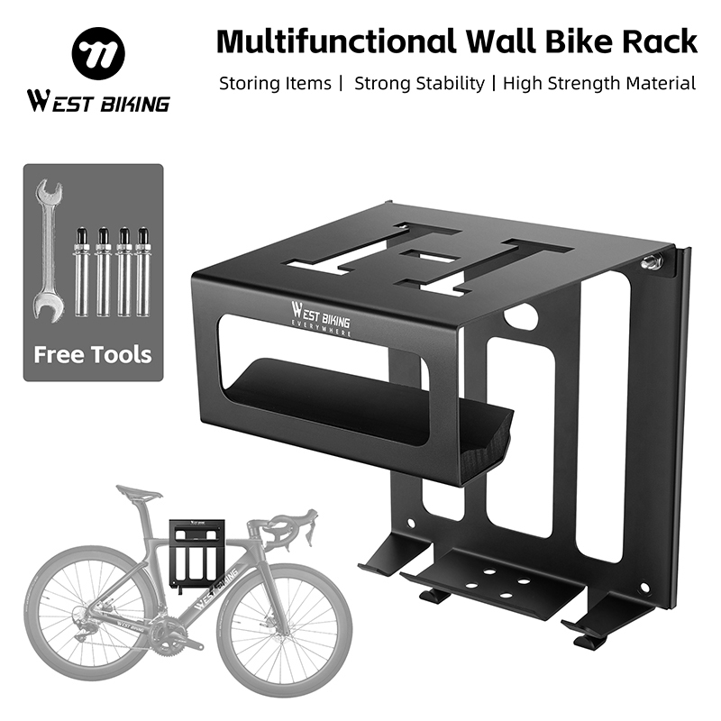 WEST BIKING Bicycle Wall-Mounted Parking Rack Road Bike Wall Mount Rack ...