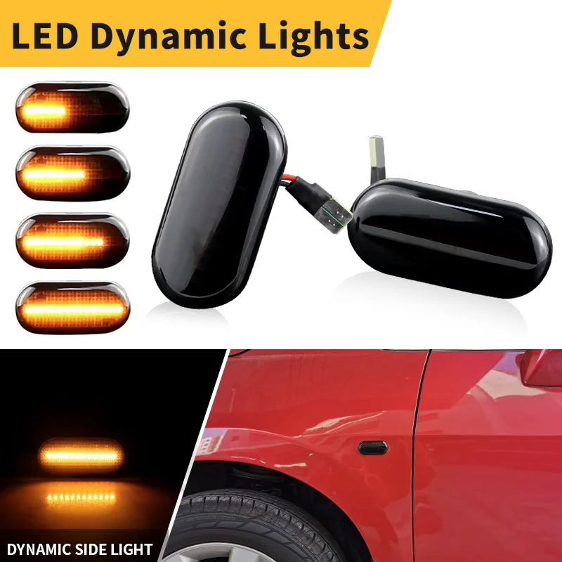 2pc Dynamic LED Car Side Marker Turn Signal Light Signal Lamp Blinker ...