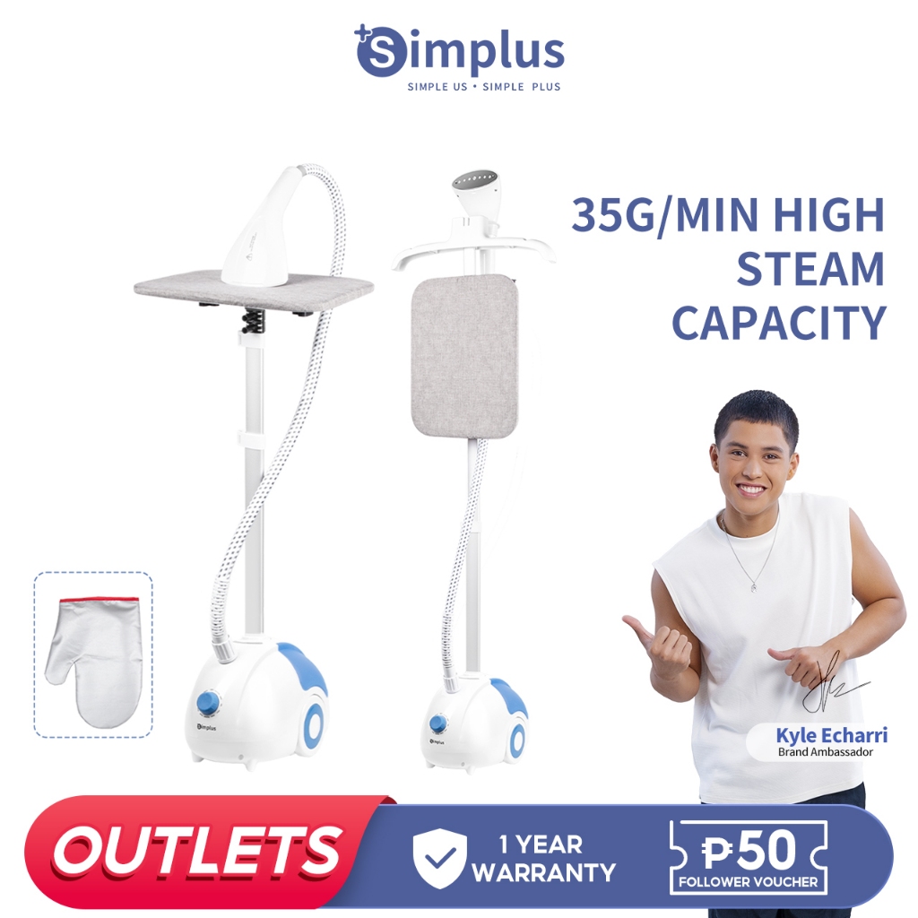 Simplus Garment Steamer Vertical Ironing Machine for Clothes 2 in 1 Dry ...
