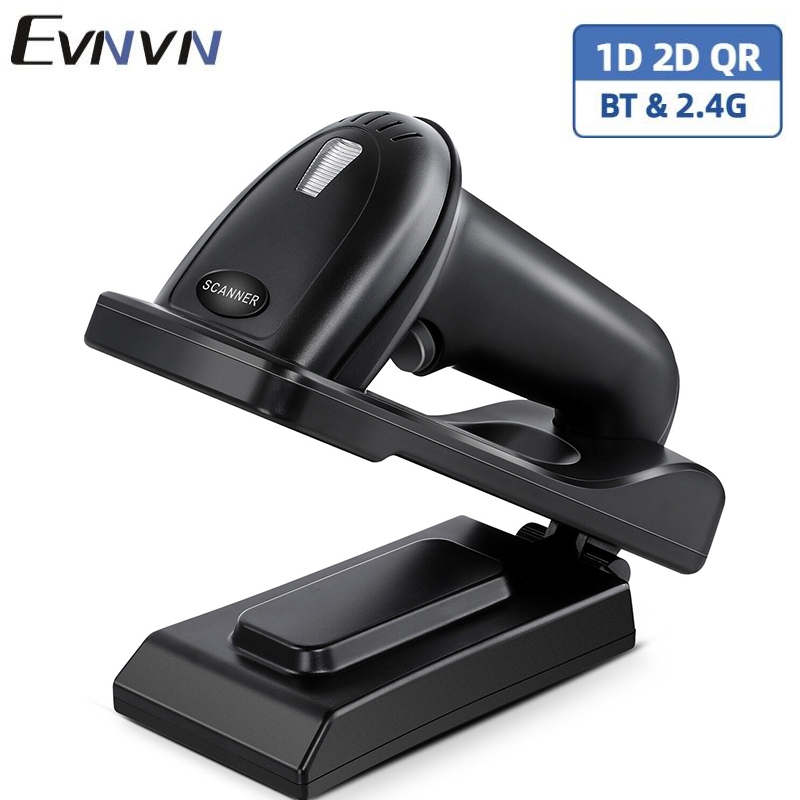 Evnvn EV-5800 1D 2D 2.4G Wireless Barcode Scanner Wall Mountable Via ...