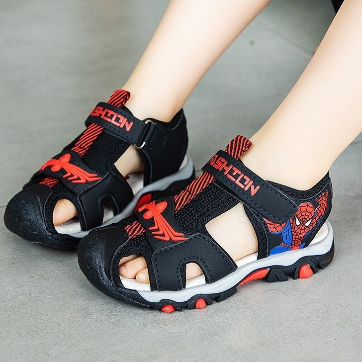 Baotou Sandals for Boys 2024 New Summer Spiderman Sandals for Children ...