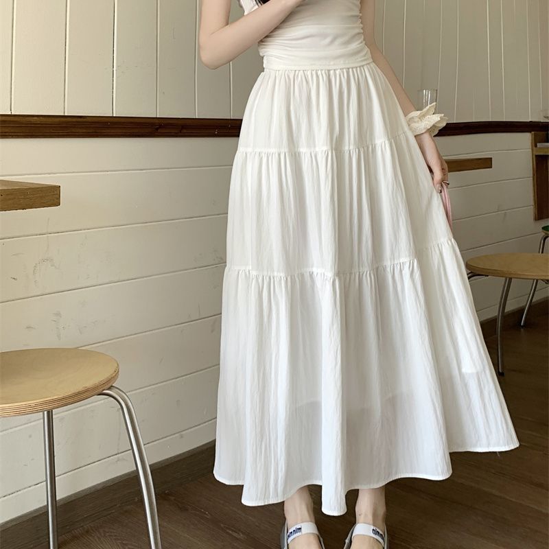 DAMENER Plus Size Korean Style Maxi Skirt For Women Stitching ...