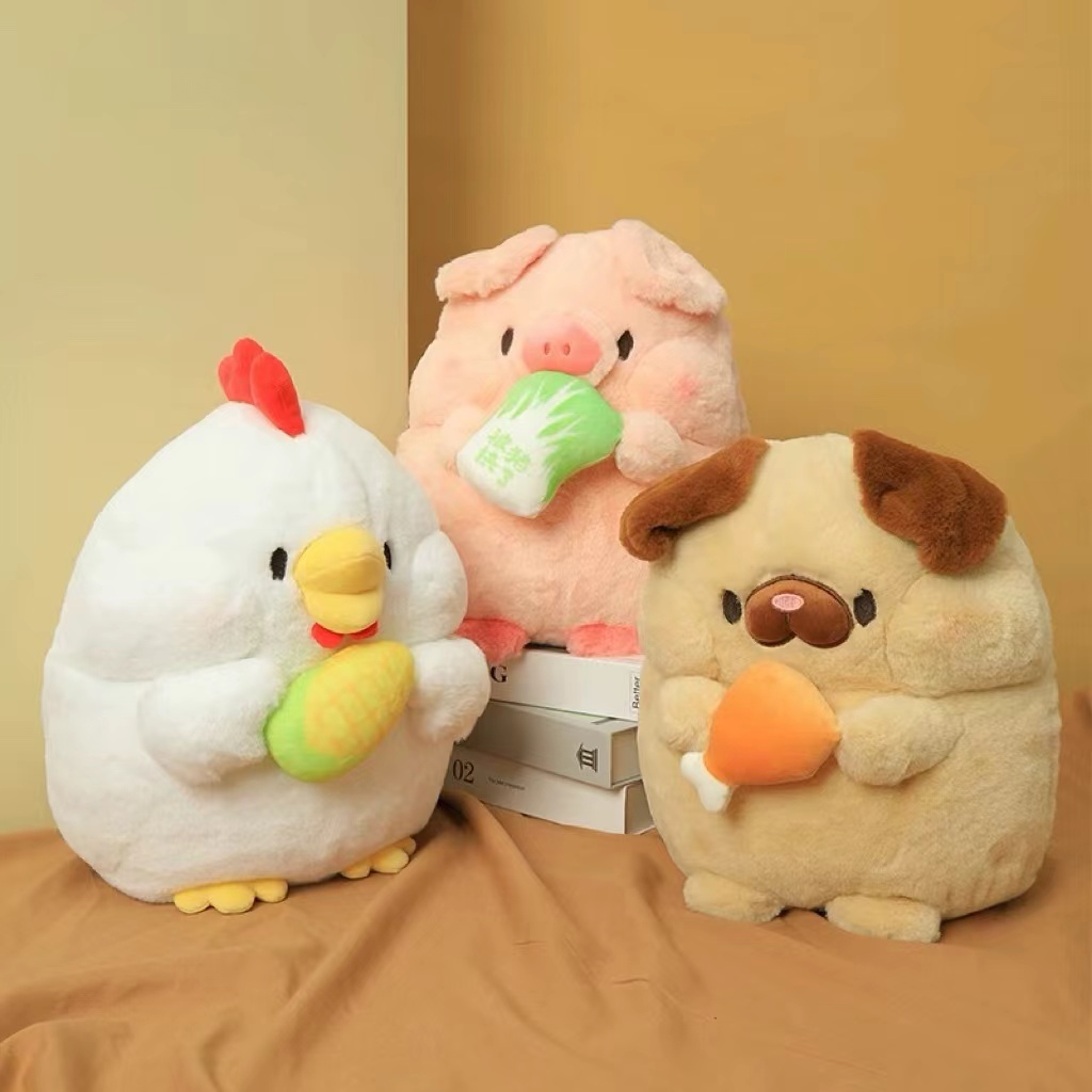 Animal plushie dog plush toy rabbit stuffed toy pig pillow chicken doll ...