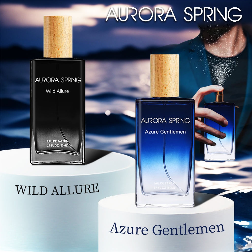 Aurora Spring Azure Gentlemen + Wild Allure EDP Perfume Fragrance For ...