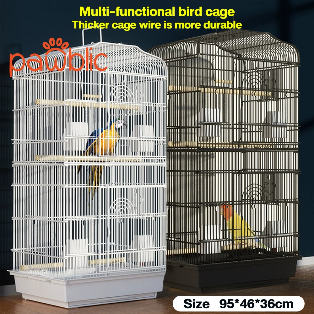 【Ready Stock】Bird Cage Thickened Large Space With Tray Bird Cage ...
