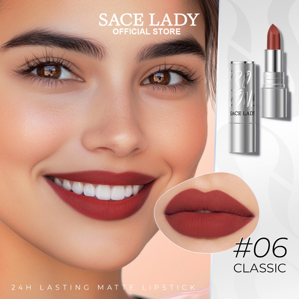 SACE LADY Matte Lipstick Long Lasting 24H Lip Makeup Waterproof Lip Tint & Stain Lip Tinted High ...