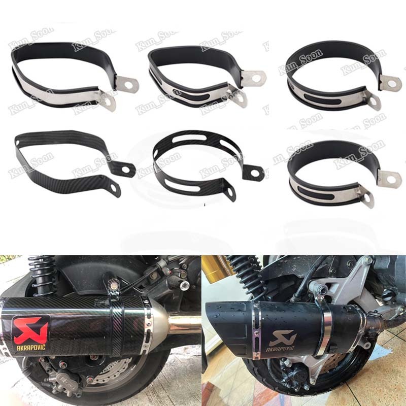 Motorcycle Muffler Pipe Hanger Clamp Strap Mount Bracket Knalpot Motor ...