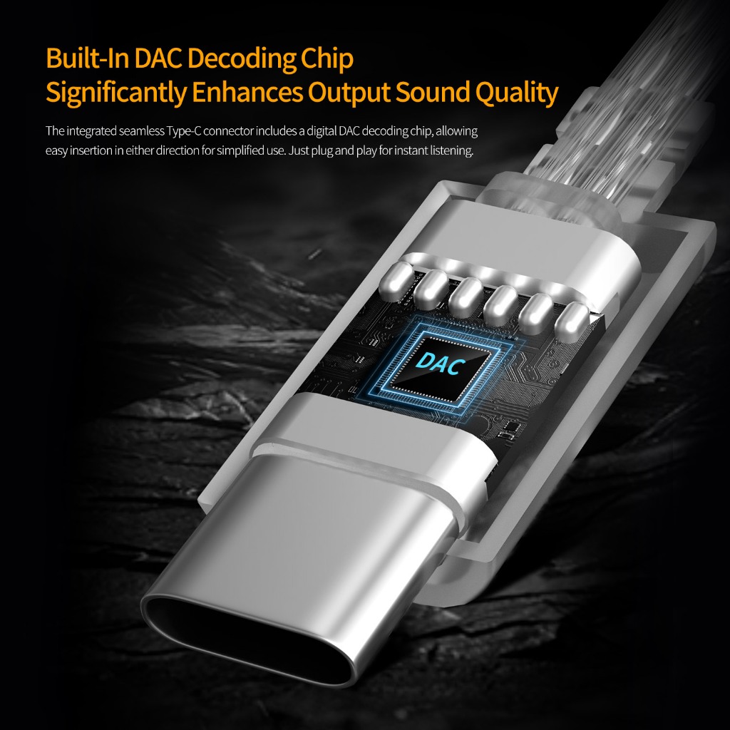 KZ Type C Cable UBC C PIN for DQ6 ,ZSN, ZSN PRO ,ZS10 PRO, ZSX,ZSN PRO ...