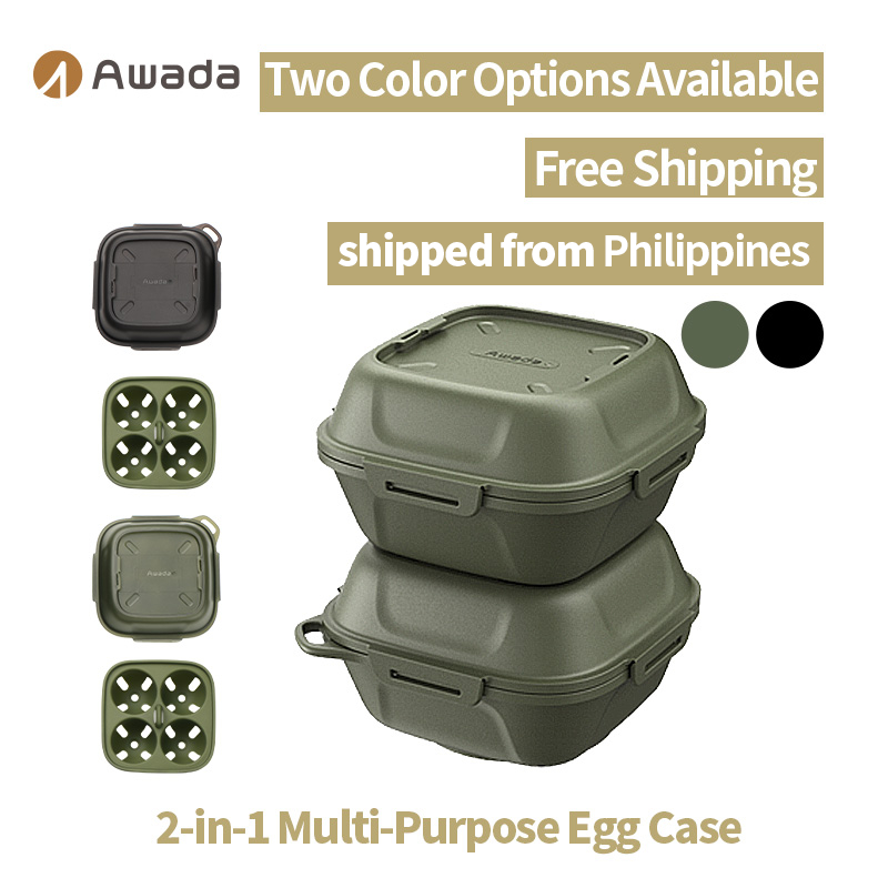 Awada 2 in 1 Multifunctional Egg Container Outdoor Shockproof Egg ...