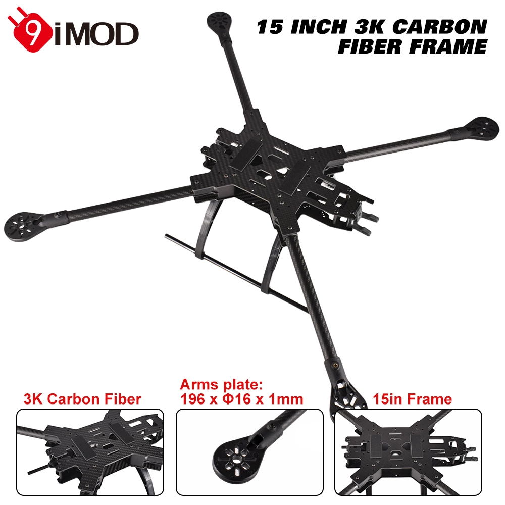 9IMOD 15inch FPV Racing Drone Frame Carbon Fiber Quadcopter with Print ...