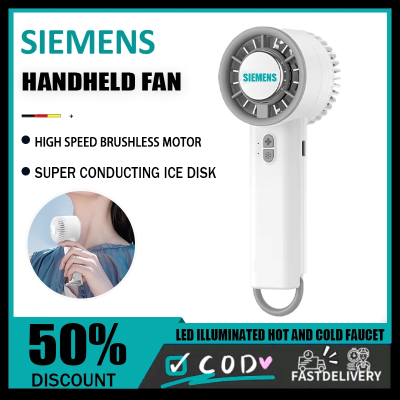 Siemens Mini Fan Rechargeable Handheld Fan Air Cooler three-speed ...
