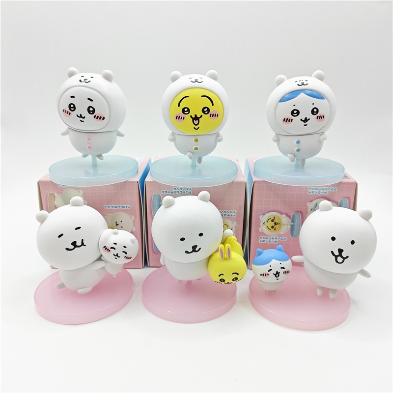 6Pcs/Set 6cm Anime Chiikawa Figure Hachiware Usagi Nagano Bear Kawaii ...