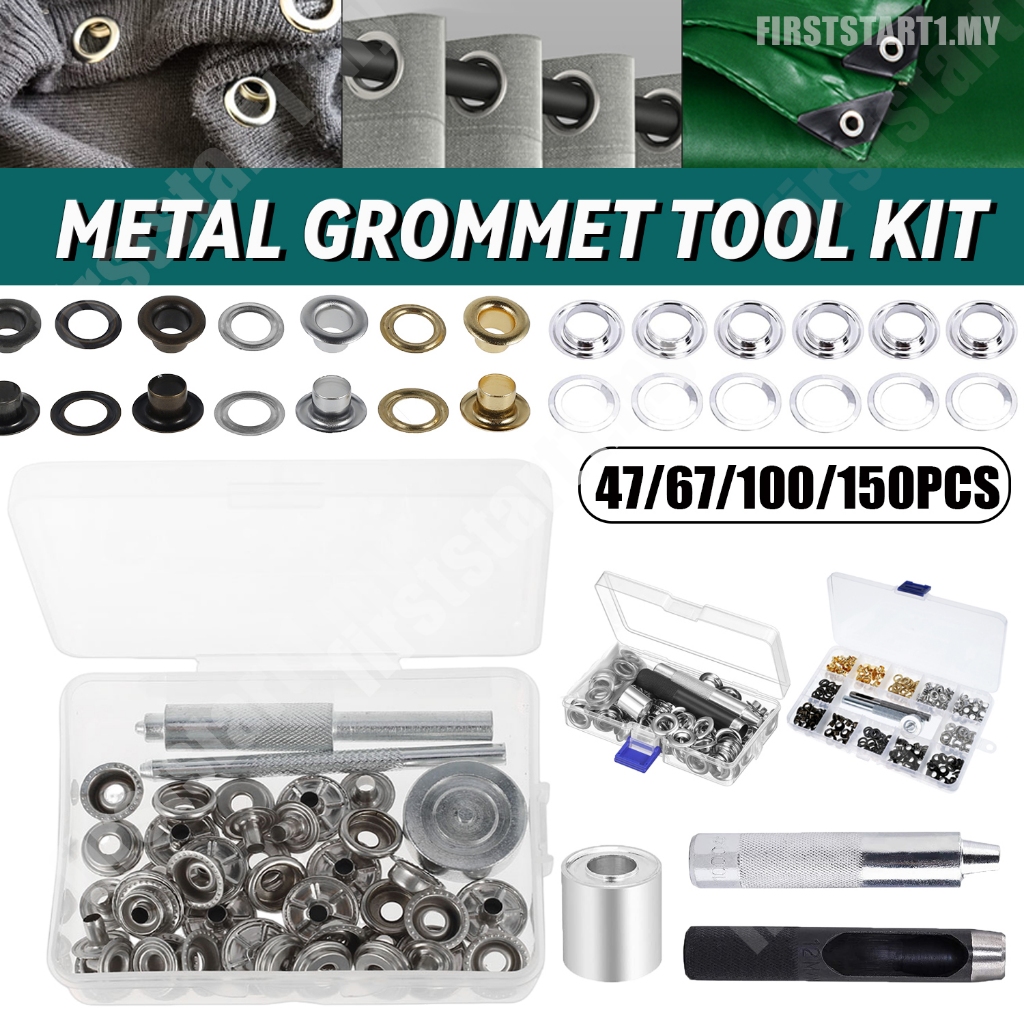100 Sets Grommet Tool Kit Grommet Setting Tool 1/2 Inch Grommets ...