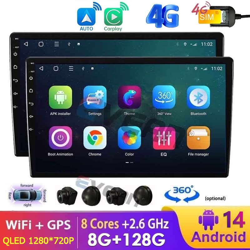 [8G+128G 360° Panoramic] Android 14 9''/10''inch Android Car Radio ...